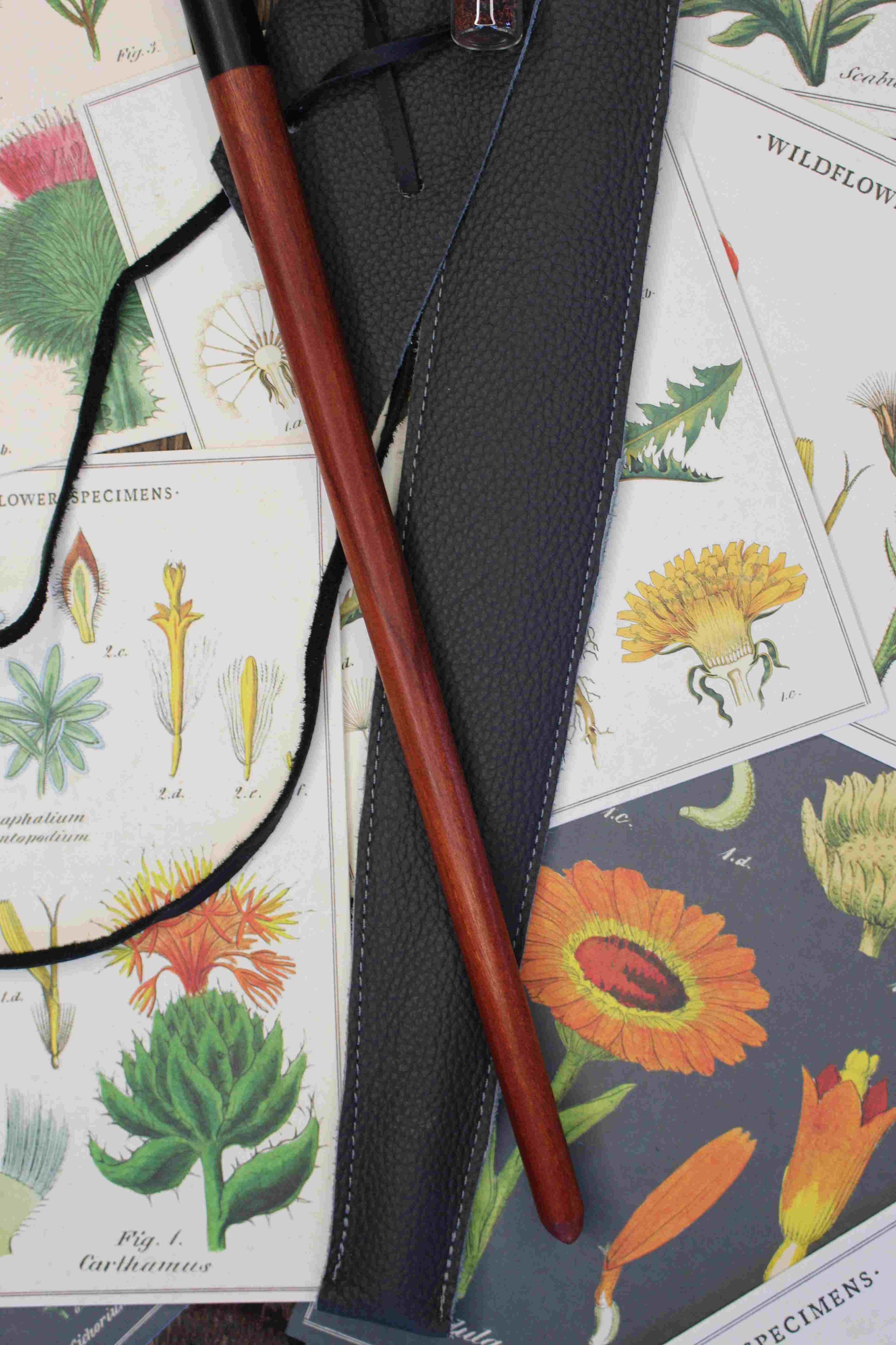 Red Night Magic Wand Metaphysical Tool Ebony Wand - Etsy