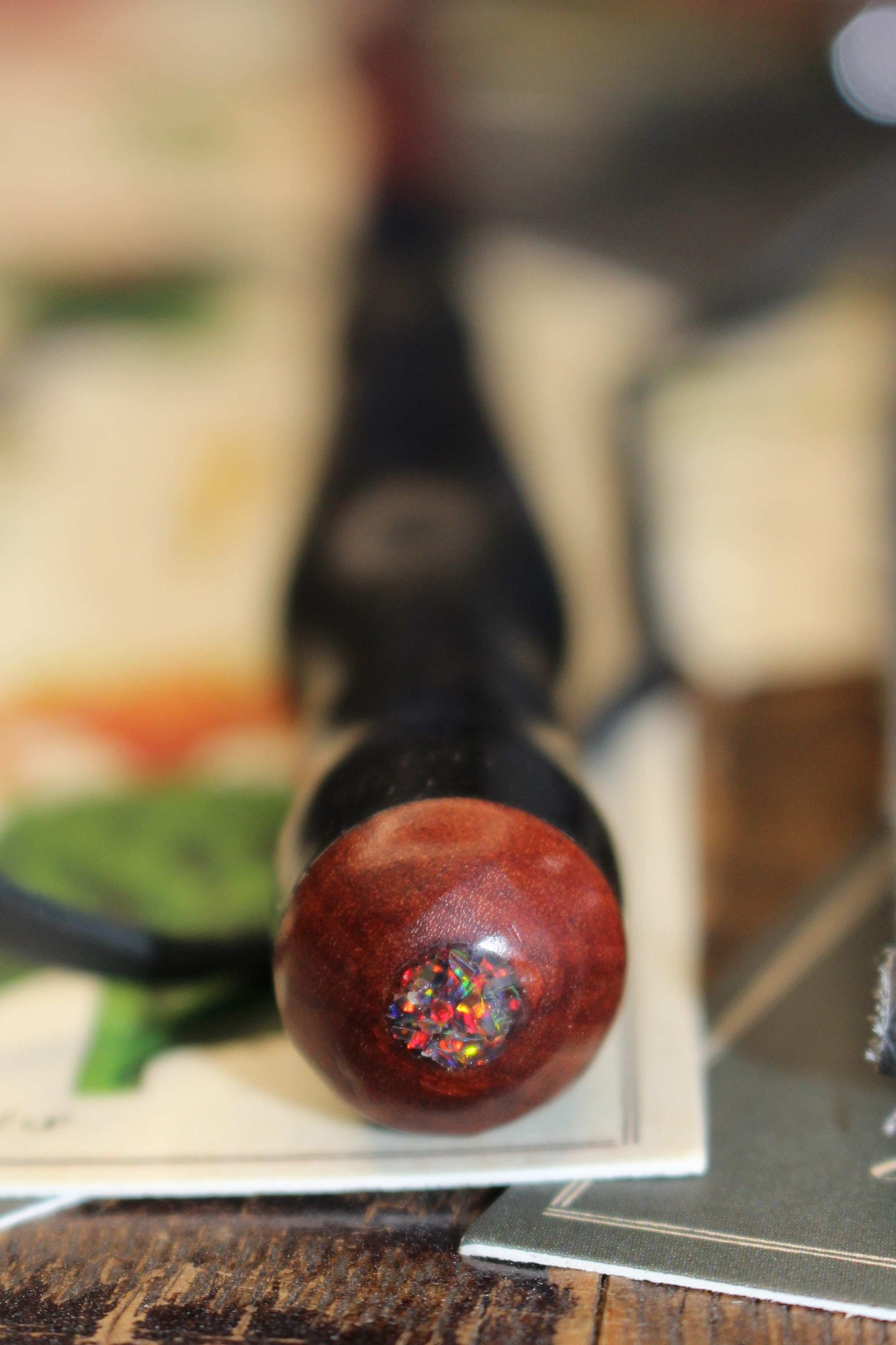 Red Night Magic Wand Metaphysical Tool Ebony Wand - Etsy