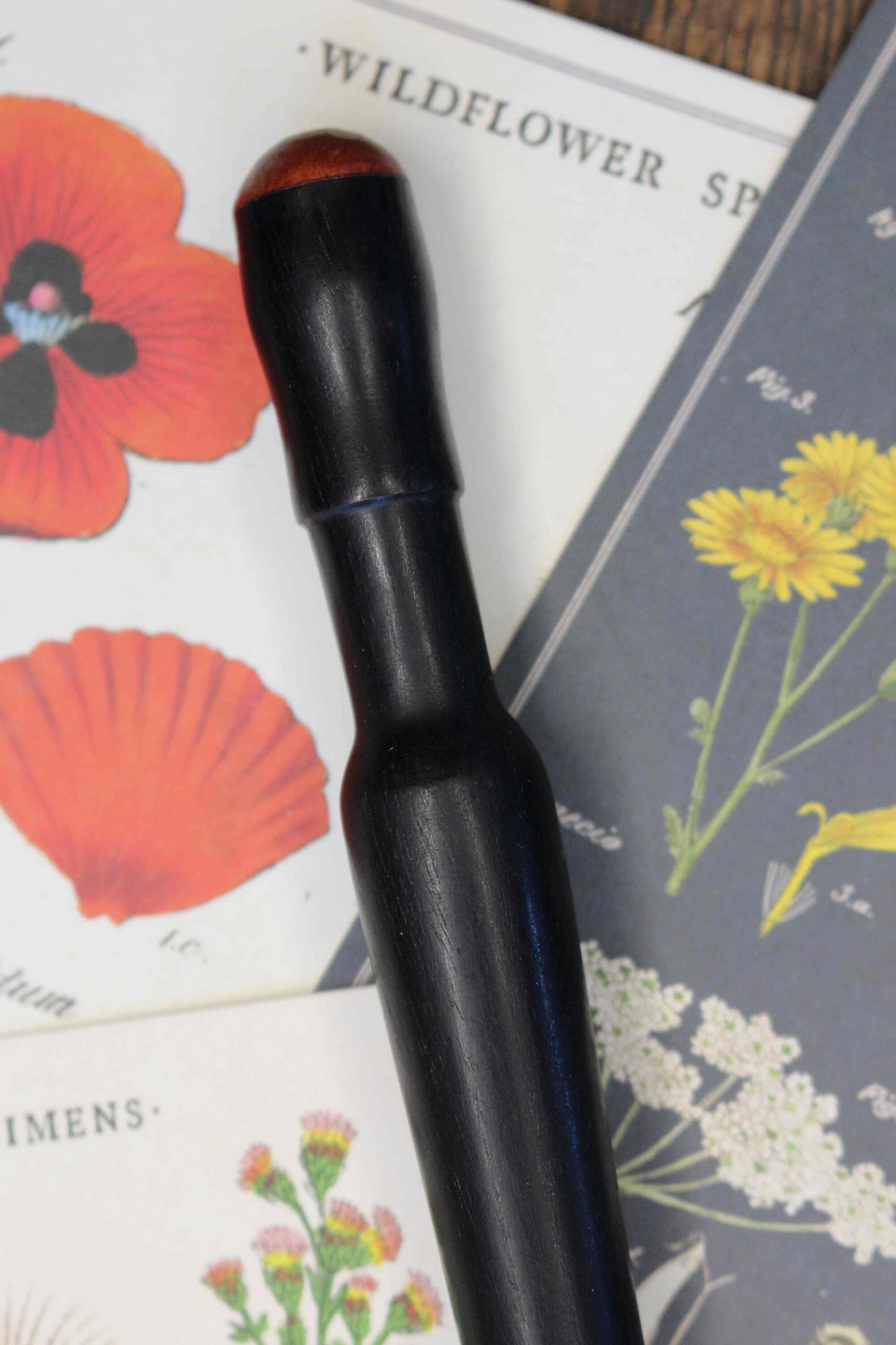 Red Night Magic Wand Metaphysical Tool Ebony Wand - Etsy