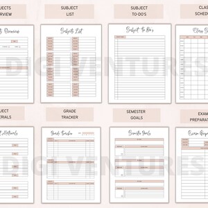 Printable School Planner Student Organizer Class Planners - Etsy
