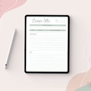 Printable Lawyer Notes, Editable Lawyer Planner, Law Client Note ...