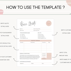 Canva Editable Price Quote Template - Printable Price Estimate ...