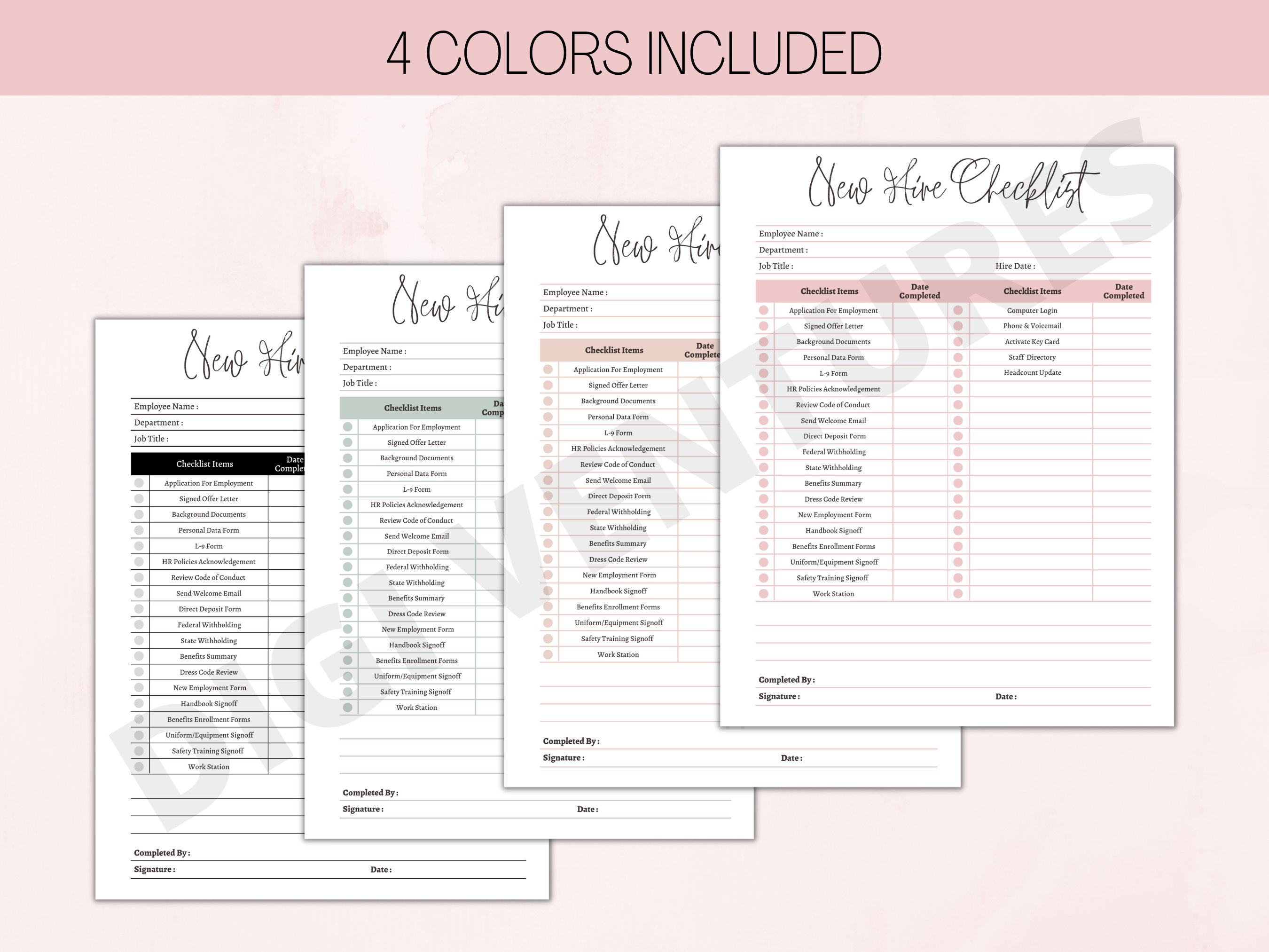New Hire Checklist, Editable and Printable Onboarding Canva Template ...