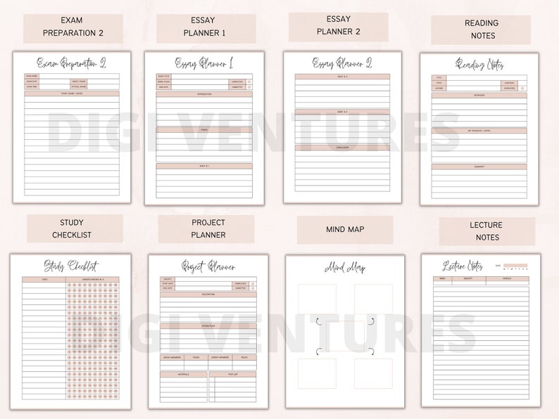 Printable School Planner Student Organizer Class Planners - Etsy