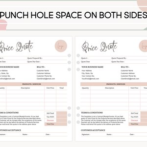 Printable Price Quote Template Professional Business Cost Calculation ...