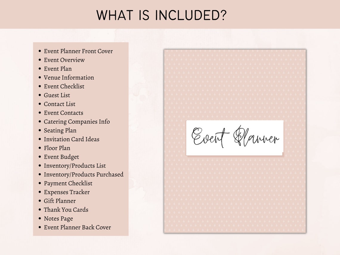 Printable Event Planner Bundle Event Organizer Party Guest - Etsy