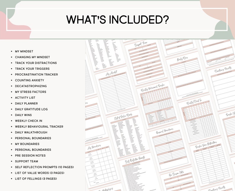 Therapy Planner - Printable Therapy Bundle - Therapist Note Template ...