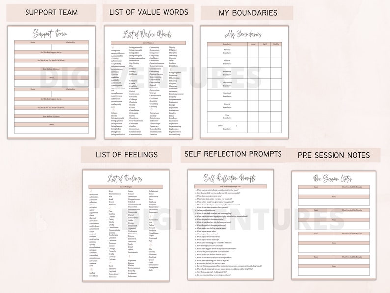 Therapy Planner Printable Therapy Bundle Therapist Note - Etsy