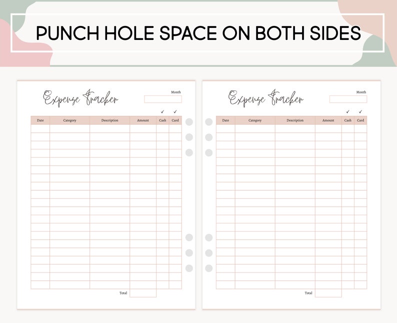 Printable Expense Tracker Template Editable Financial - Etsy
