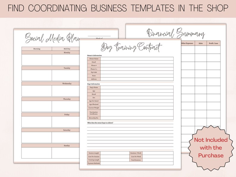 Printable Dog Training Log Dog Skill Training Dog Command - Etsy