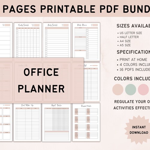 Office Work Planner and Organizer Work to Do Checklist - Etsy