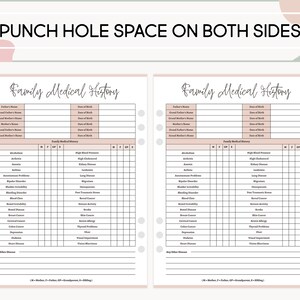 Family Medical History Printable Checklist Template Medical Record ...