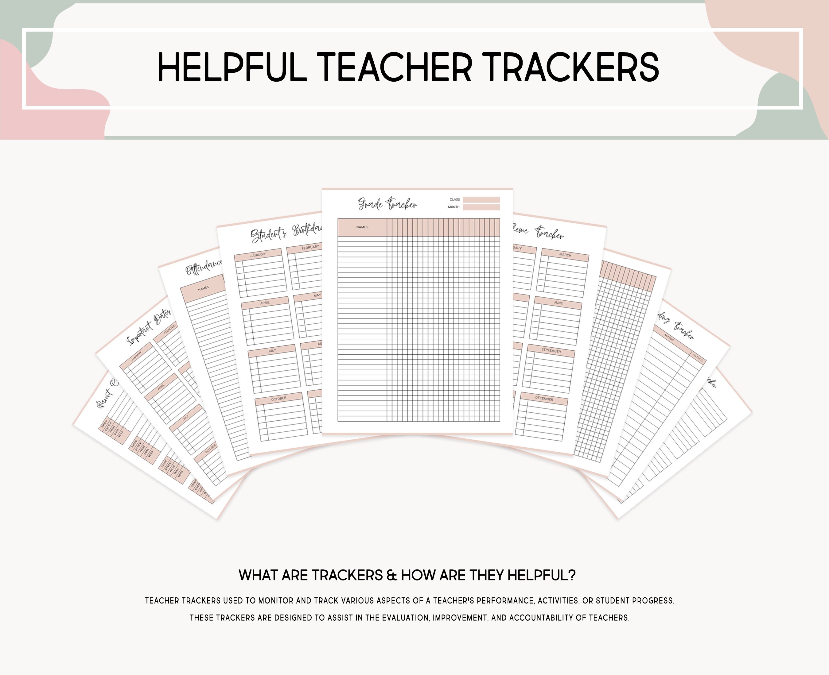 Printable Teacher Planner Digital Lesson Planner Grades - Etsy