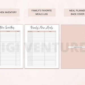 Meal Planner Bundle Printable Meal Planning Weekly Menu - Etsy