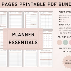 Printable Planner Essentials Bundle - Daily Weekly Monthly Planner ...