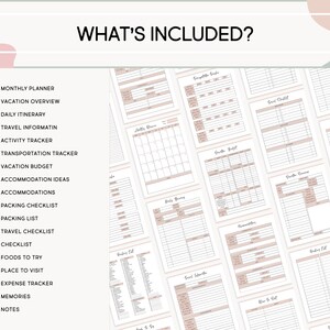Printable Travel Planner, Canva Vacation Planner, Expense Tracker ...