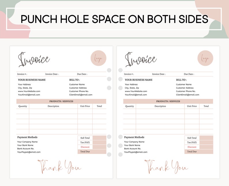 Invoice Template Editable in Canva Printable Invoice Log for Business ...
