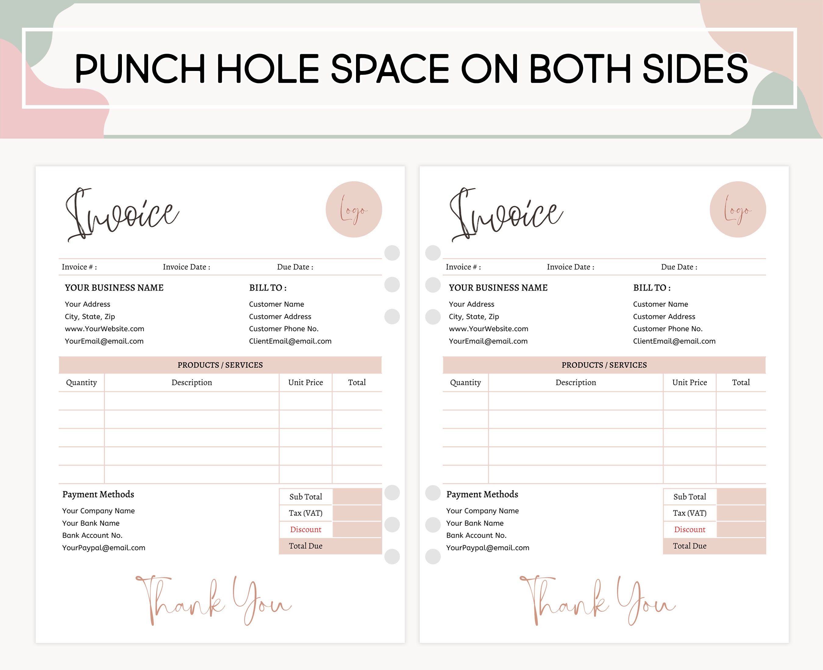 Invoice Template Editable in Canva Printable Invoice Log for - Etsy ...