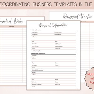 Contact Information Template Printable Contact List Address - Etsy