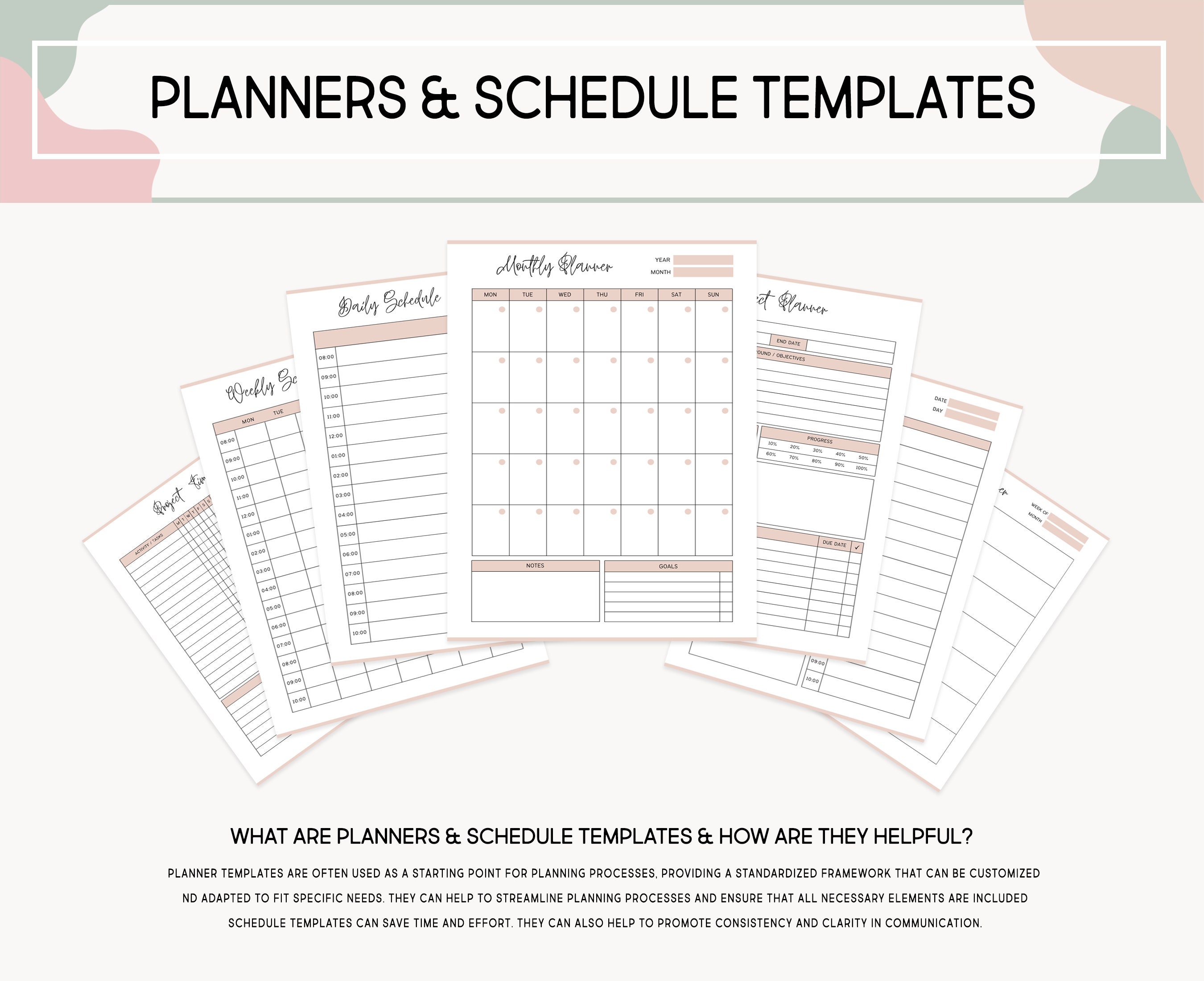 Work Planner Daily Office Tasks Manager Editable Printable Employee ...