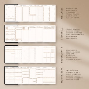 Digital Student Planner Academic School College Study Tracker, Boho ...