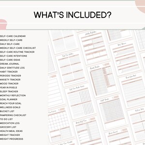 Self Care Planner Printable, Mood Tracker, Daily Check in Mindfulness ...