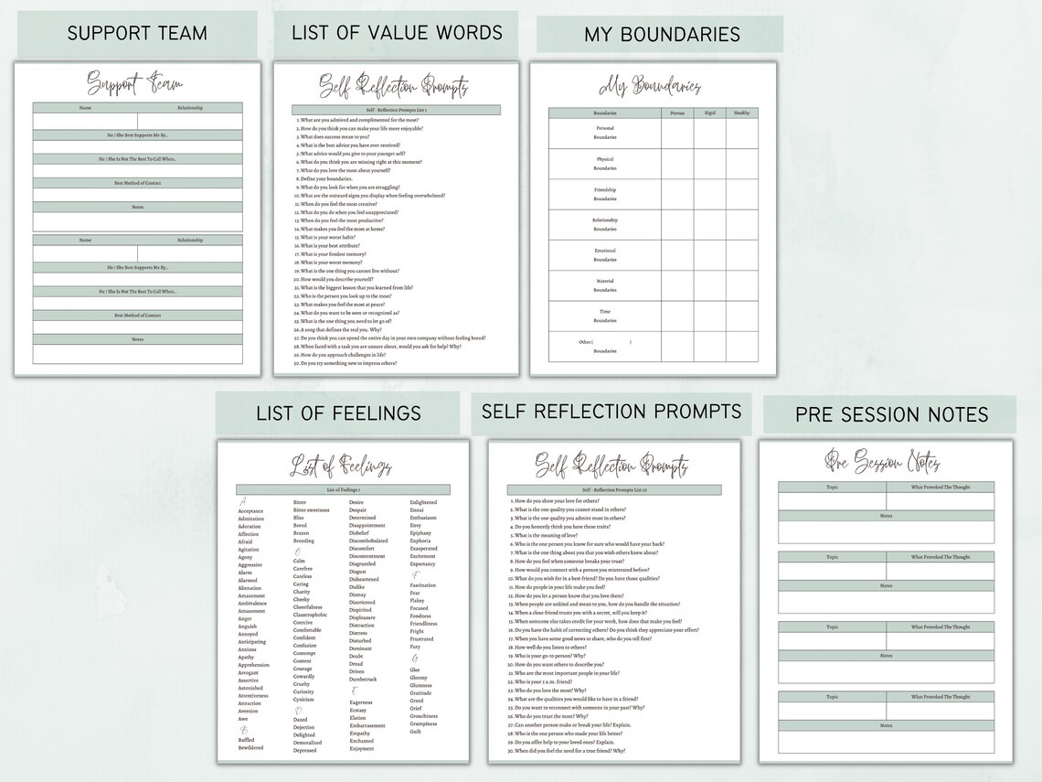 Therapy Planner Bundle, Mental Health Notes, Clinical Terms Reference ...
