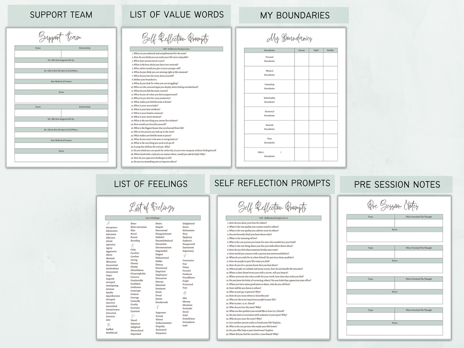 Therapy Planner Bundle, Mental Health Notes, Clinical Terms Reference ...