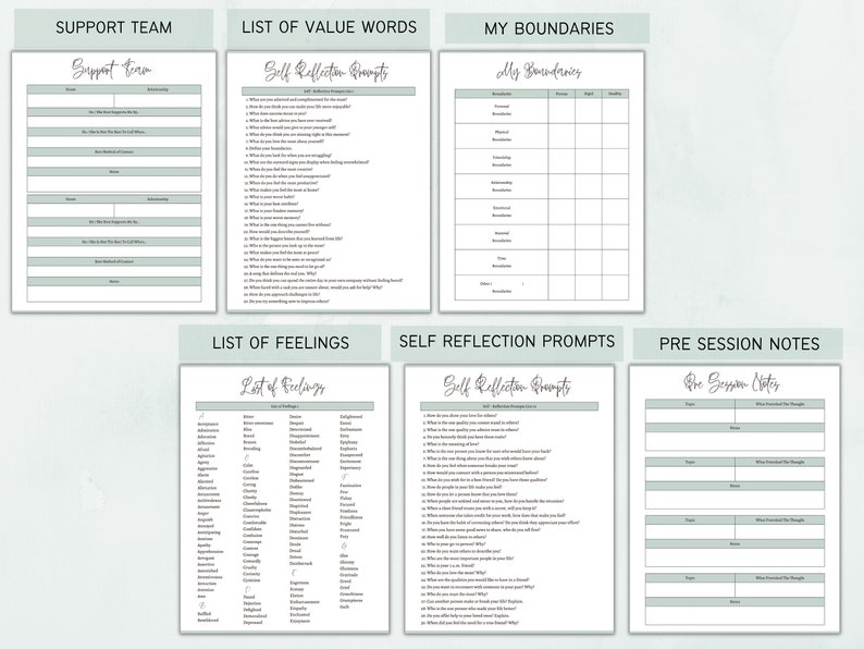 Therapy Planner Bundle, Mental Health Notes, Clinical Terms Reference ...