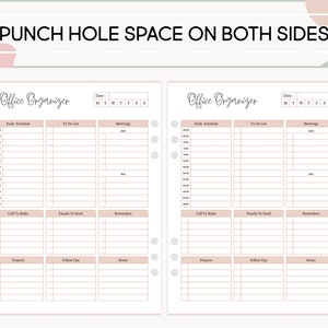 Office Organizer Template, Printable Office Planner Spreadsheet, Office ...
