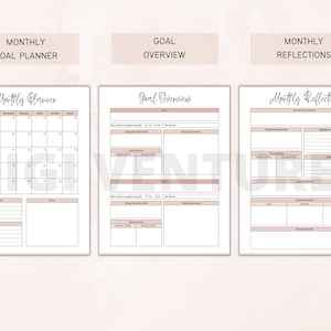 Printable Goal Planner Bundle in Pdf Goal Setting Planner - Etsy