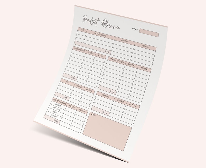 Finance Planner Template Canva Editable Printable (Instant Download) - Etsy