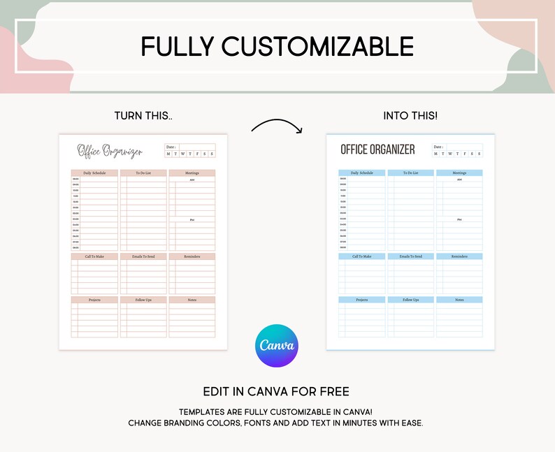Office Organizer Template Printable Office Planner - Etsy