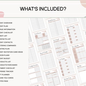 Editable Party Planner, Event Wedding Planner, Printable Birthday ...