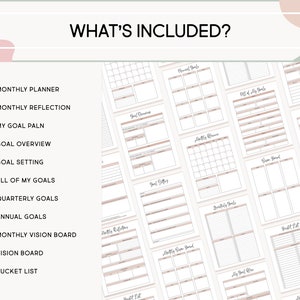 Printable Goal Planner Bundle in Pdf, Goal Setting Planner Guide, Smart ...