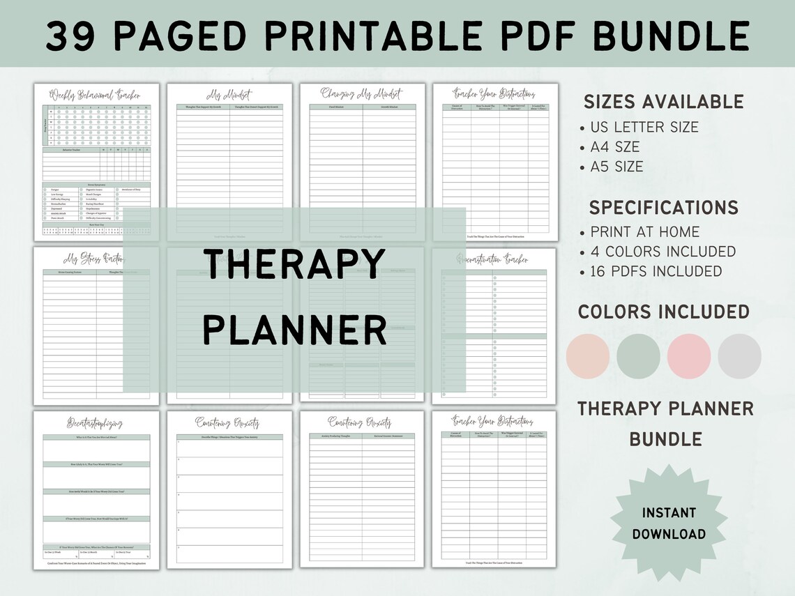 Therapy Planner Bundle Mental Health Notes Clinical Terms - Etsy