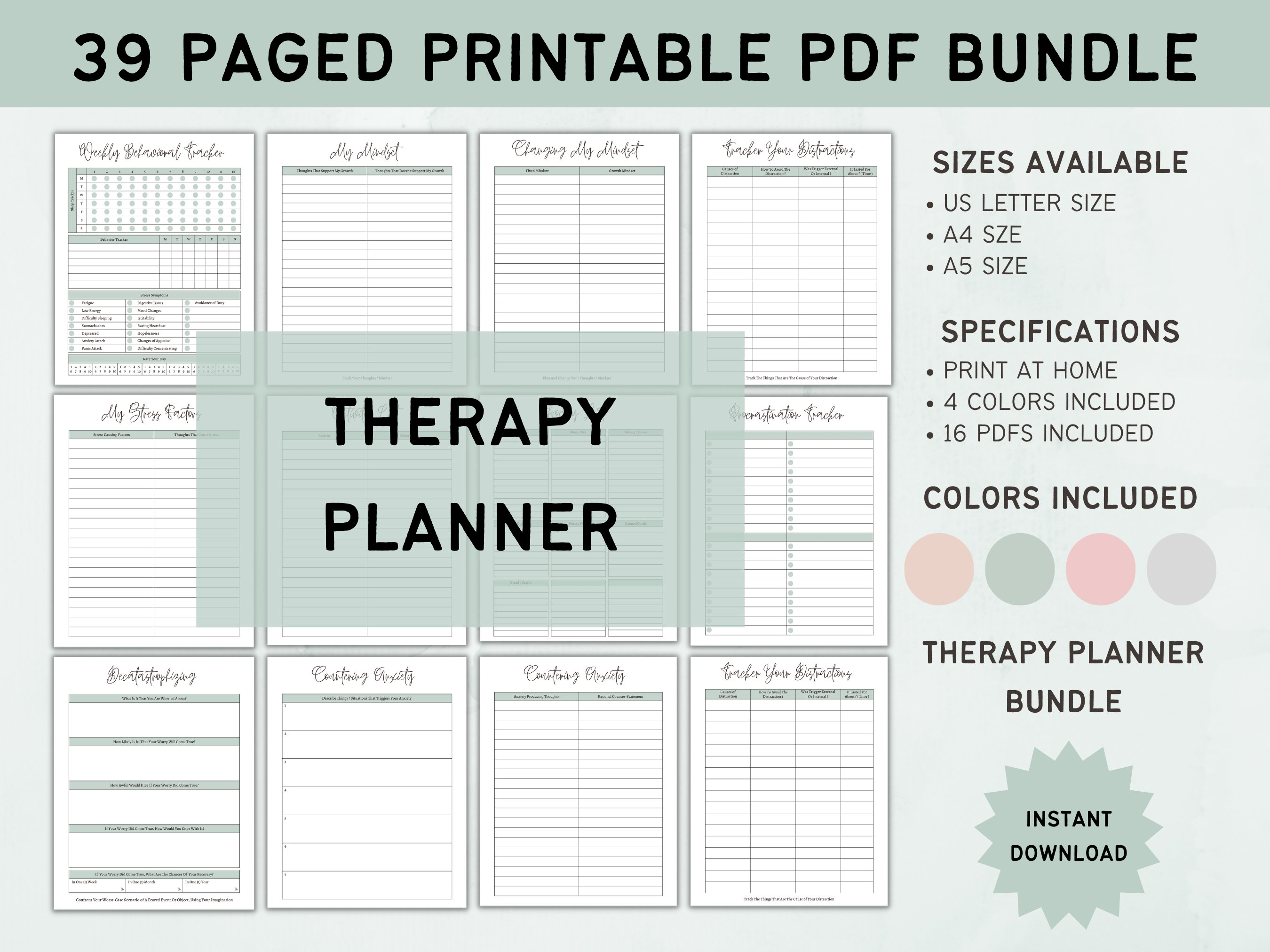 Therapy Planner Bundle, Mental Health Notes, Clinical Terms Reference ...