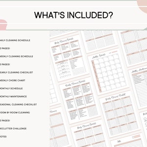 Cleaning Printable Planner, Weekly, Monthly, Yearly Editable Cleaning ...