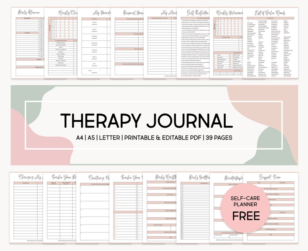 Therapy Planner Printable Therapy Bundle Therapist Note - Etsy
