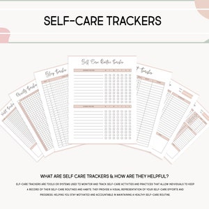 Self Care Planner Printable, Mood Tracker, Daily Check in Mindfulness ...