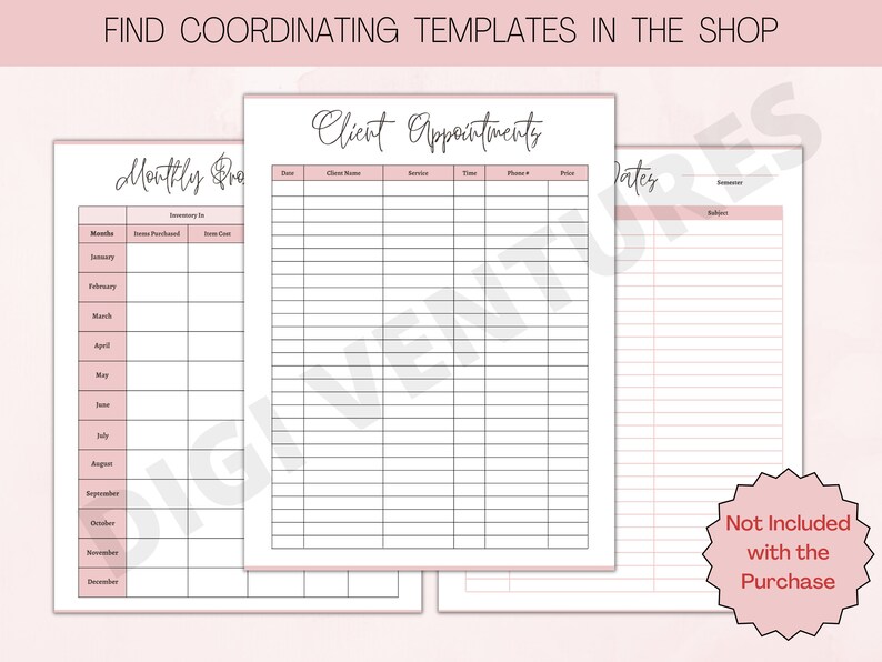 Printable Follow up Tracking, Customer Tracker, Small Business Client ...