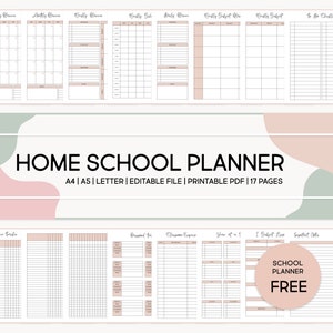 Homeschool Planner Printable, Academic Lesson Planner, Personalized ...