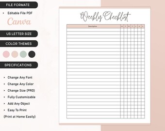 Employee Work Schedule Printable Crew Daily Working (Instant Download ...