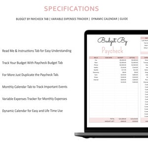 Monthly Budget Spreadsheet, Google Sheets Paycheck Budget Template ...