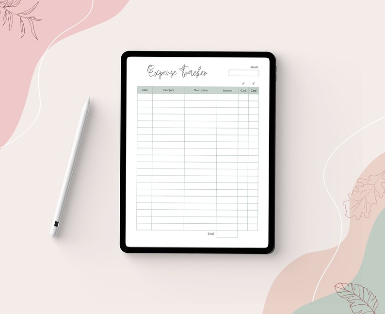 Printable Expense Tracker Template Editable Financial - Etsy