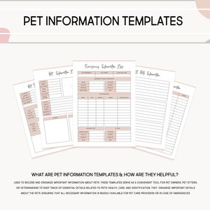 Dog Care Planner Bundle, Printable Puppy Planner Pet Care Binder, New ...