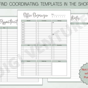 Work Planner, Printable Planner, Instant Download, Work Schedule ...
