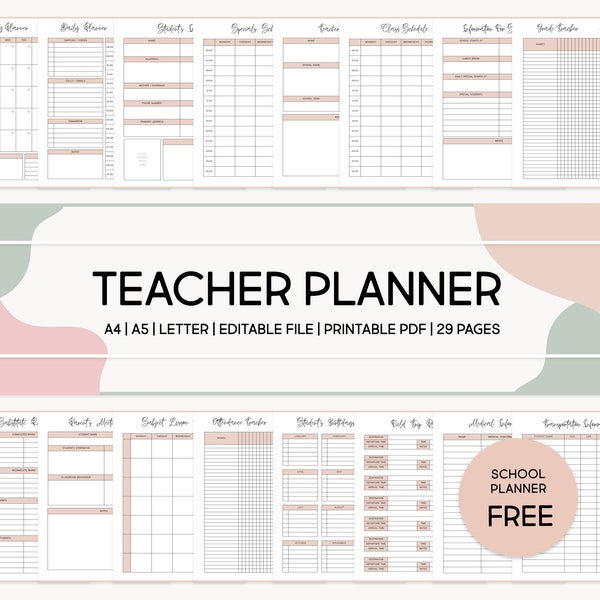 Teacher Planner - Etsy