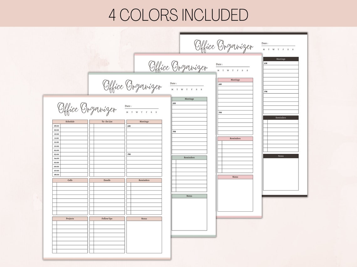Office Organizer Template Printable Office Planner - Etsy