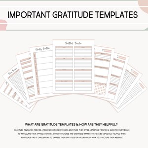 Gratitude Journal Printable Bundle, Mindfulness Log, Wellness Templates ...